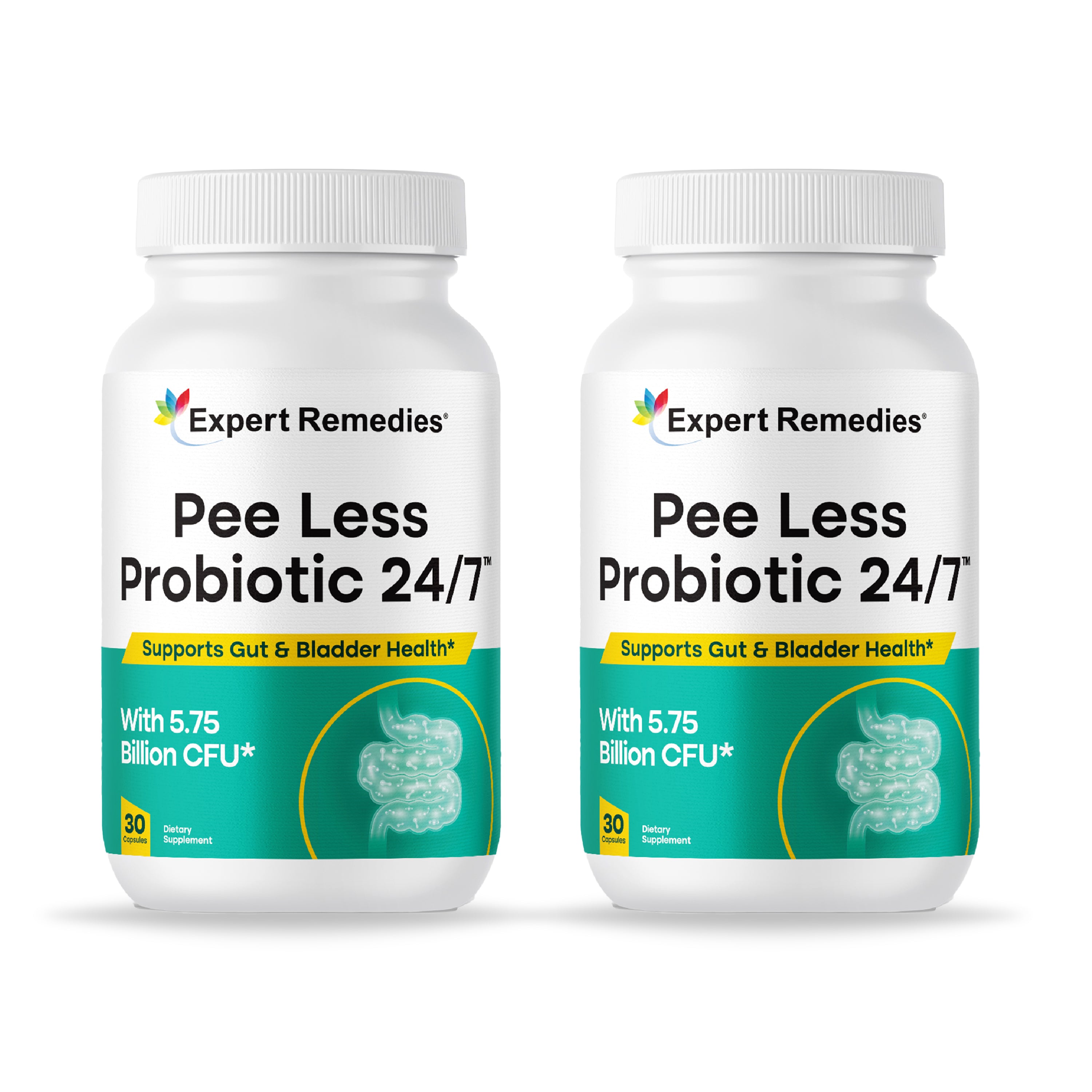 Pee Less Probiotic 24/7 2 Bottles – ExpertRemediesNatural.com